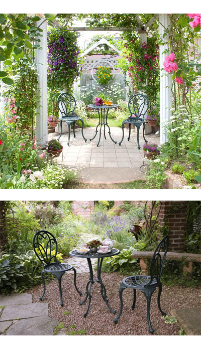 フロール カフェテーブル 3点セット / IGF-TS01 グリーン - デモショップ - 商店